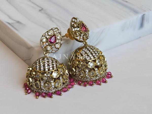 DAVINA Jhumka (Ruby) – Yajnaseni